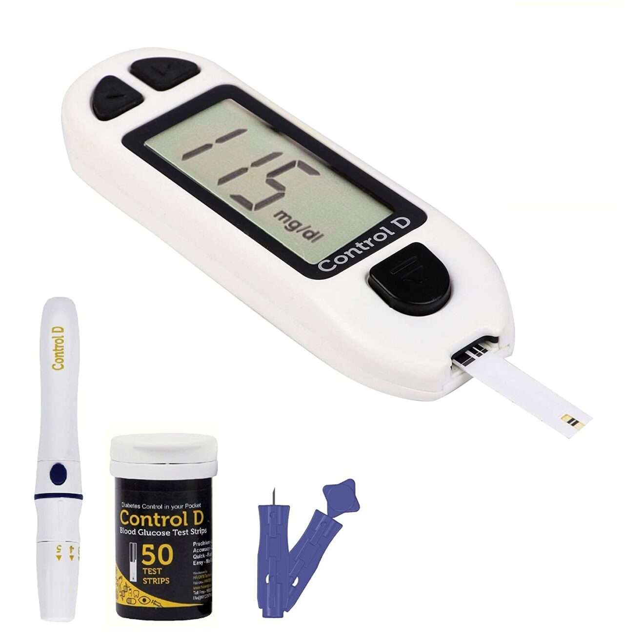 Control D White / Black 50 Strips & Glucometer - Punctual Kart