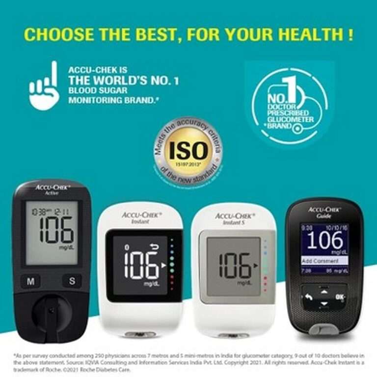 Accu-Chek Instant S Blood Glucose Glucometer Kit with Vial of 10 Strips ...